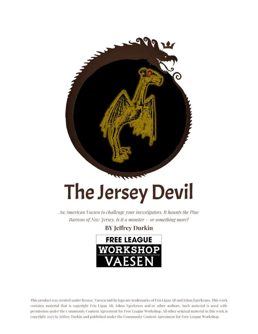 The Jersey Devil - Free League Publishing | Free League Work Shop | DriveThruRPG