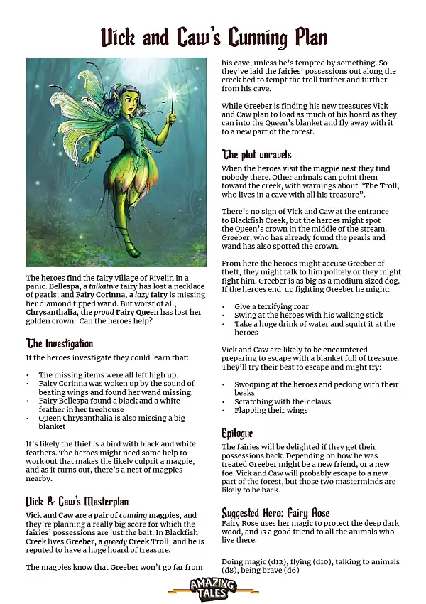 Vick and Caw's Cunning Plan - Amazing Tales | DriveThruRPG