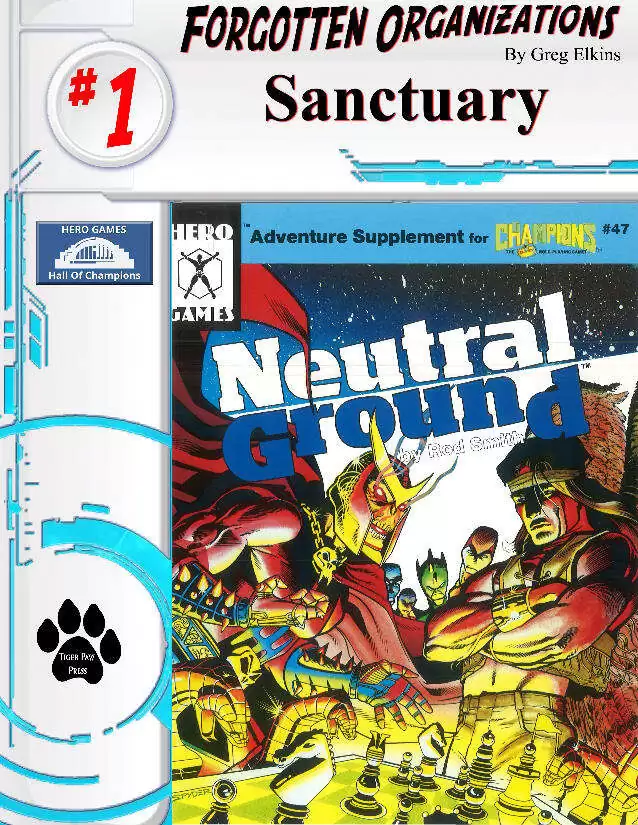 Forgotten Organizations #1 - Sanctuary - Hero Games | Tiger Paw Press ...