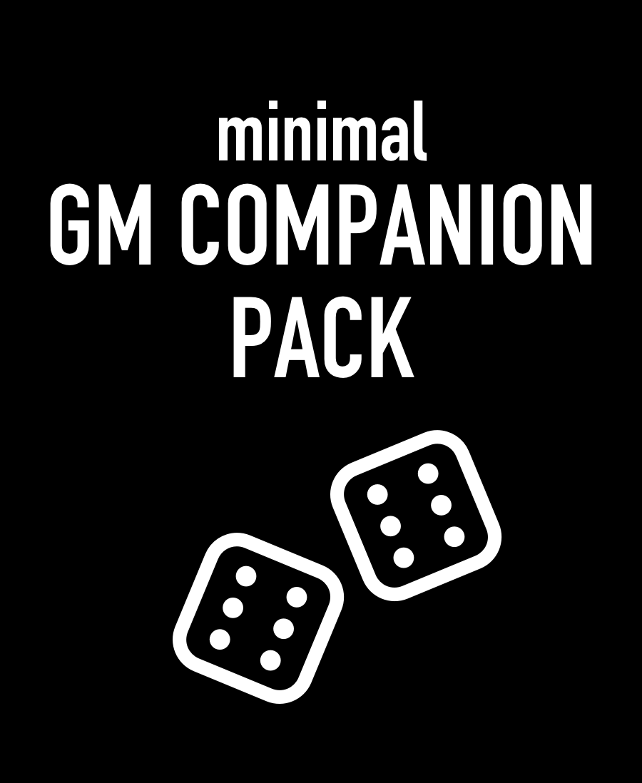 Minimal GM Companion Pack - Sentinel Sheets | DriveThruRPG