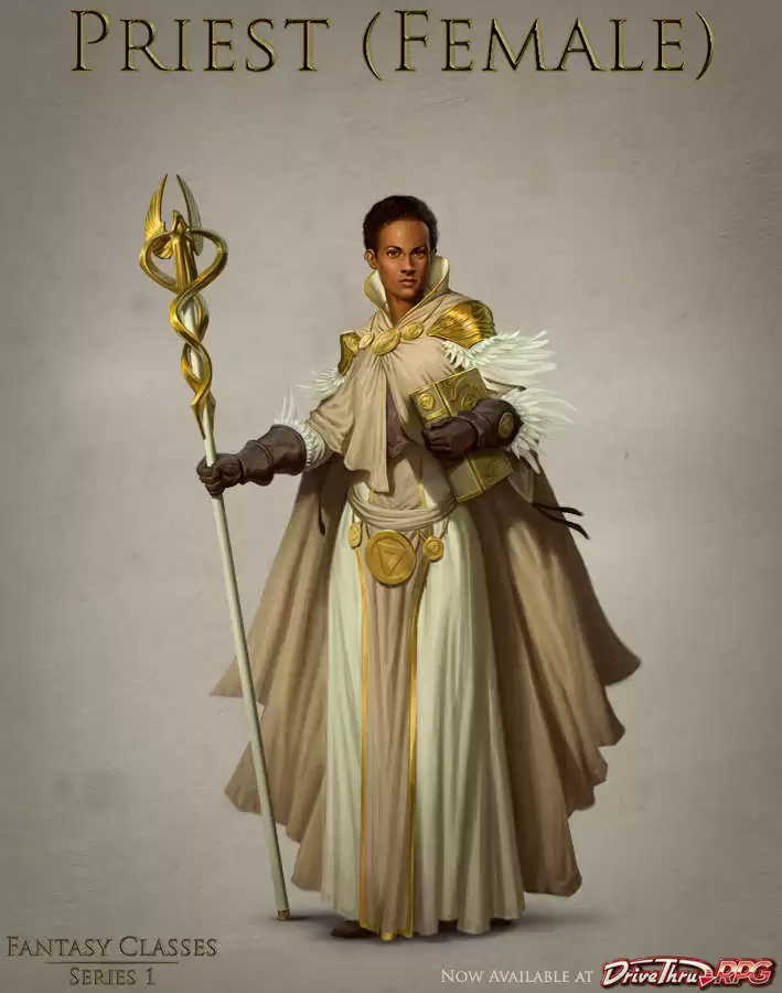 Fantasy Classes Series 1 - Priest (F) - Forrest Imel Stock Art ...