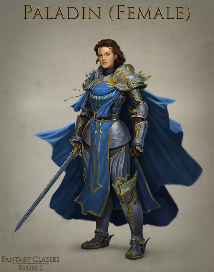 Fantasy Classes Series 1 - Paladin (F) - Forrest Imel Stock Art ...
