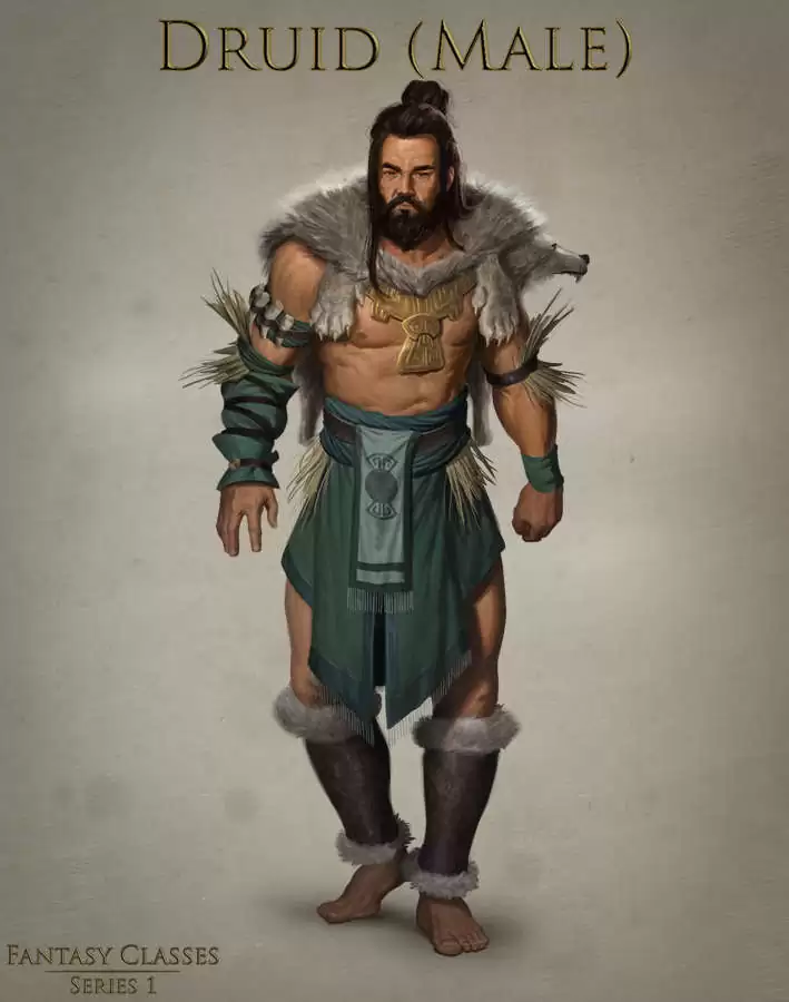 Fantasy Classes Series 1 - Druid (M) - Forrest Imel Stock Art | Fantasy ...