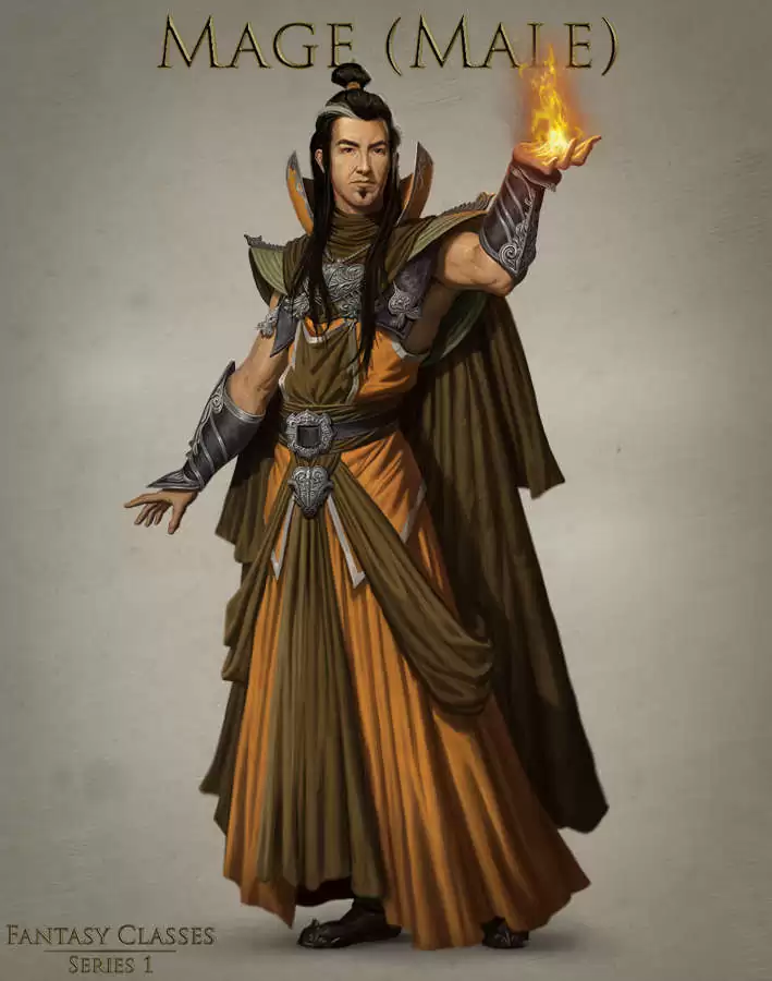Fantasy Classes Series 1 - Mage (M) - Forrest Imel Stock Art | Fantasy ...