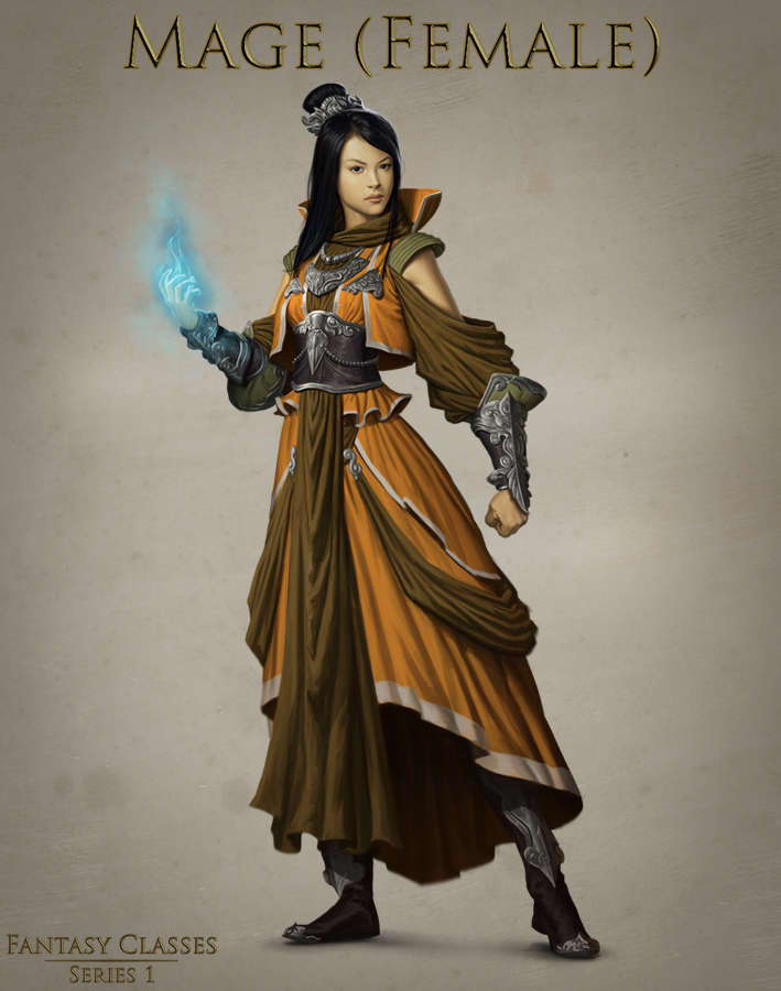 Fantasy Classes Series 1 - Mage (F) - Forrest Imel Stock Art | Fantasy ...