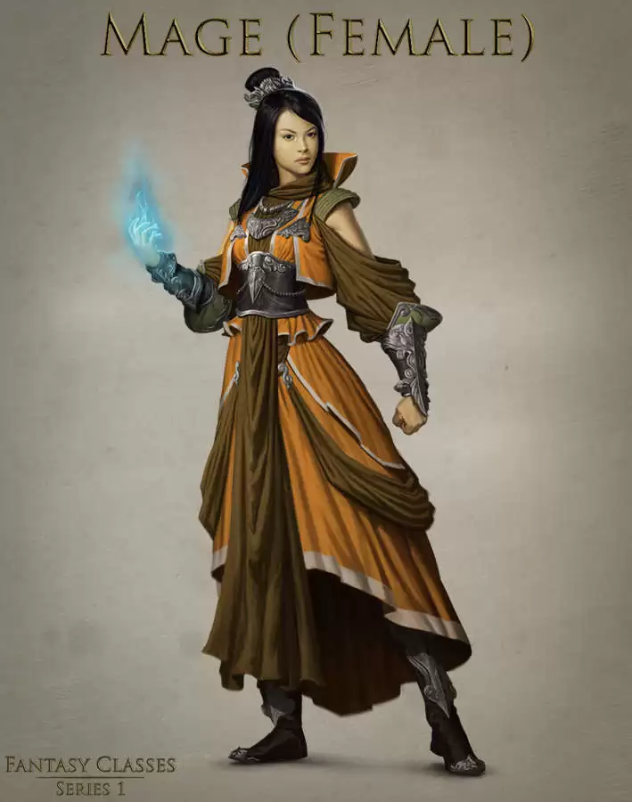 Fantasy Classes Series 1 - Mage (F) - Forrest Imel Stock Art | Fantasy ...