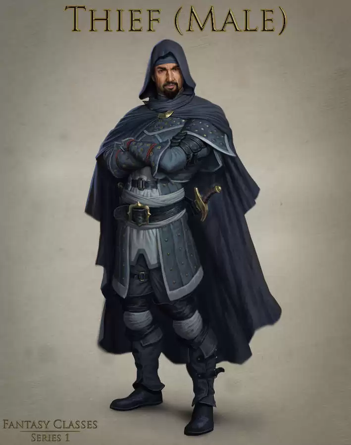 Fantasy Classes Series 1 - Thief (M) - Forrest Imel Stock Art | Fantasy ...