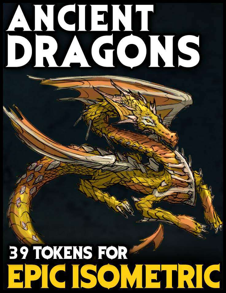 Epic Isometric Ancient & Undead Dragon Token Pack - WarDrumRPG | DriveThruRPG