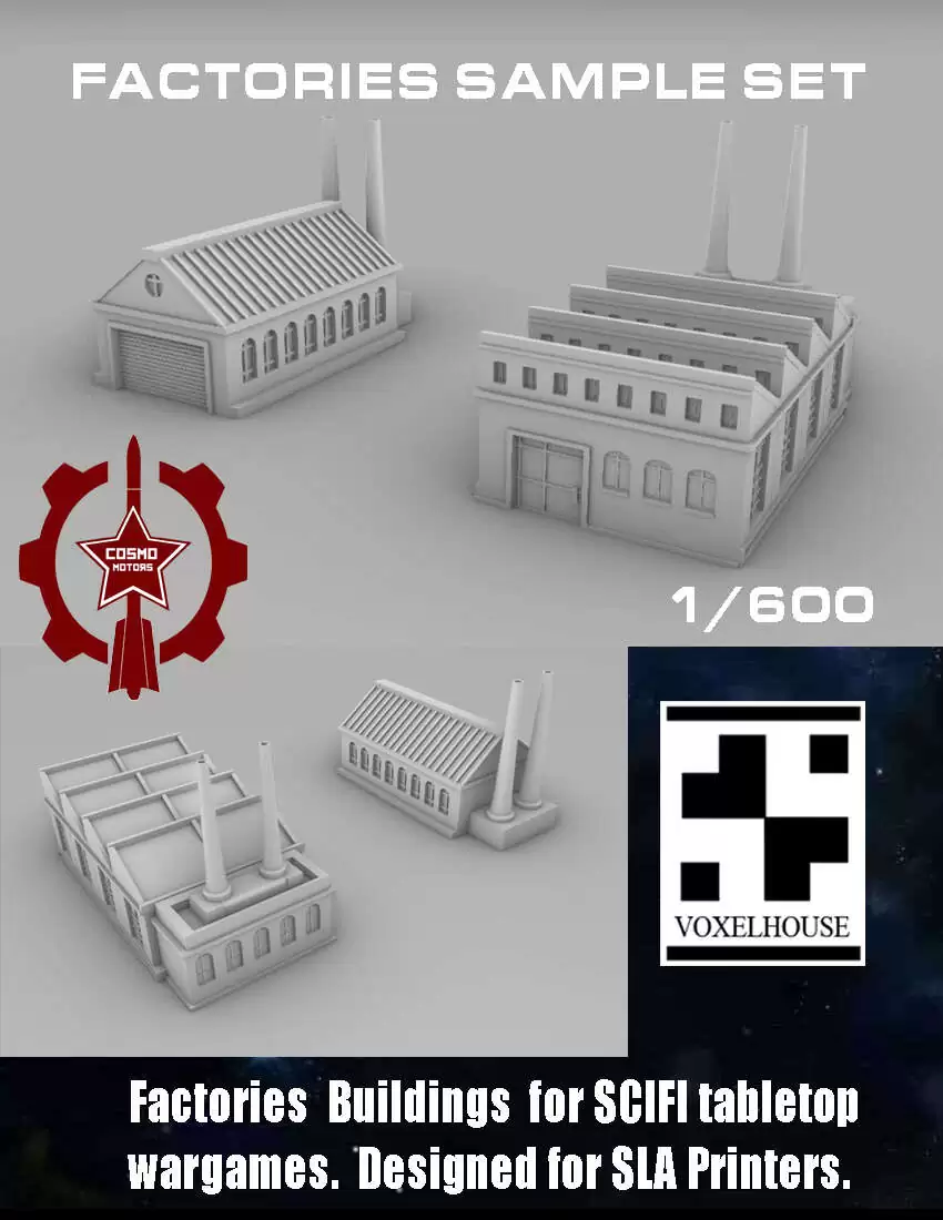 3mm Factory Sample Set - Voxelhouse | Cosmo Motors | DriveThruRPG