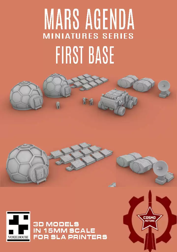 First Mars Base - Voxelhouse | Cosmo Motors | DriveThruRPG