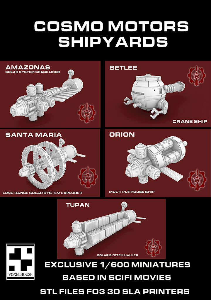 Cosmo Motors Shipyards - Voxelhouse | Cosmo Motors | DriveThruRPG