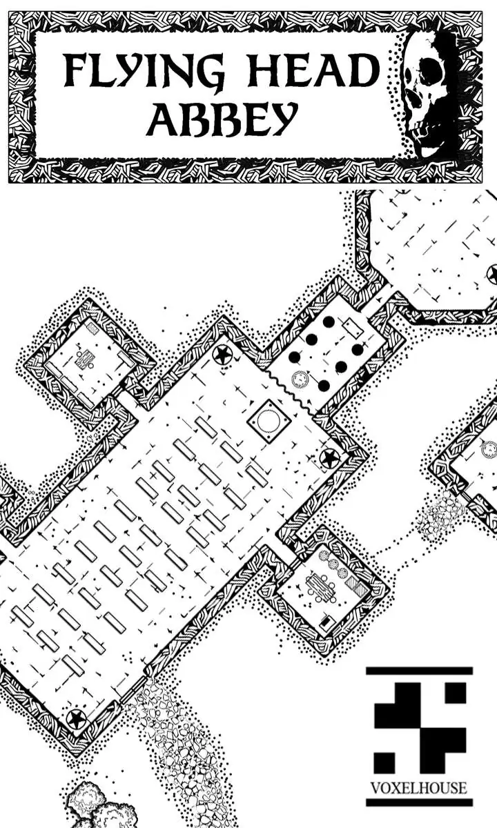 Flying Head Abbey - Voxelhouse | Shady Orc Bazar | DriveThruRPG