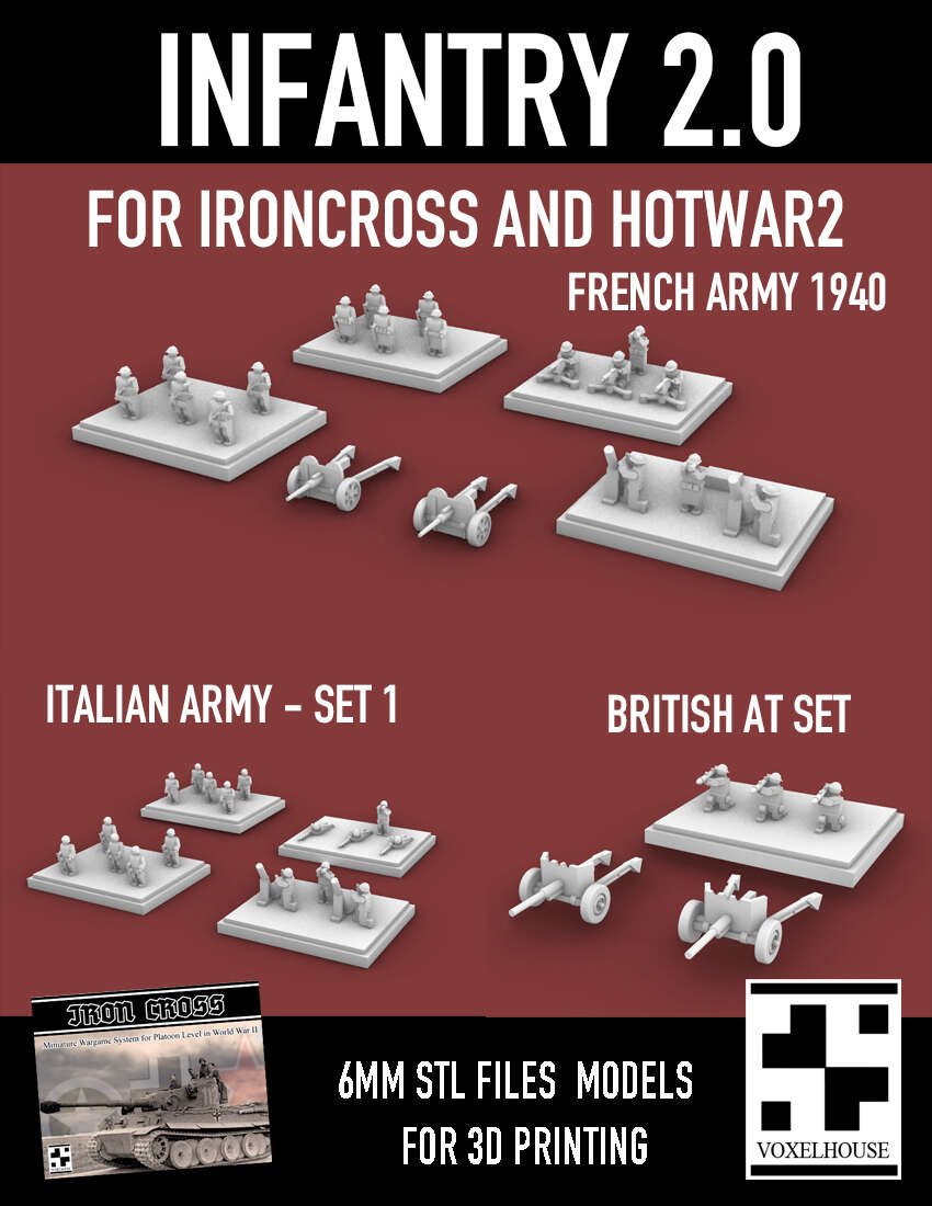 WW2 6mm Infantry version 2.0 - French and Italian - Voxelhouse | Iron ...
