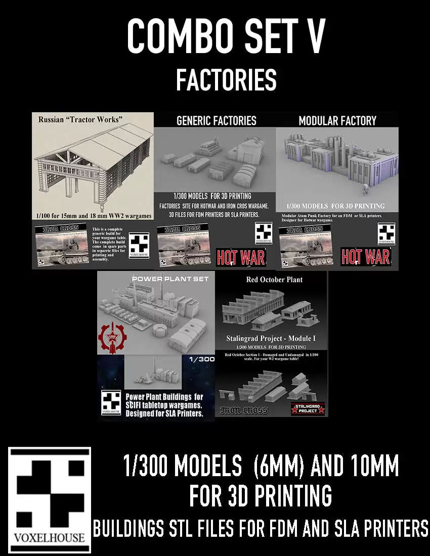 Combo set V - fACTORIES - Voxelhouse | Iron Cross | Hotwar | Combo Sets ...