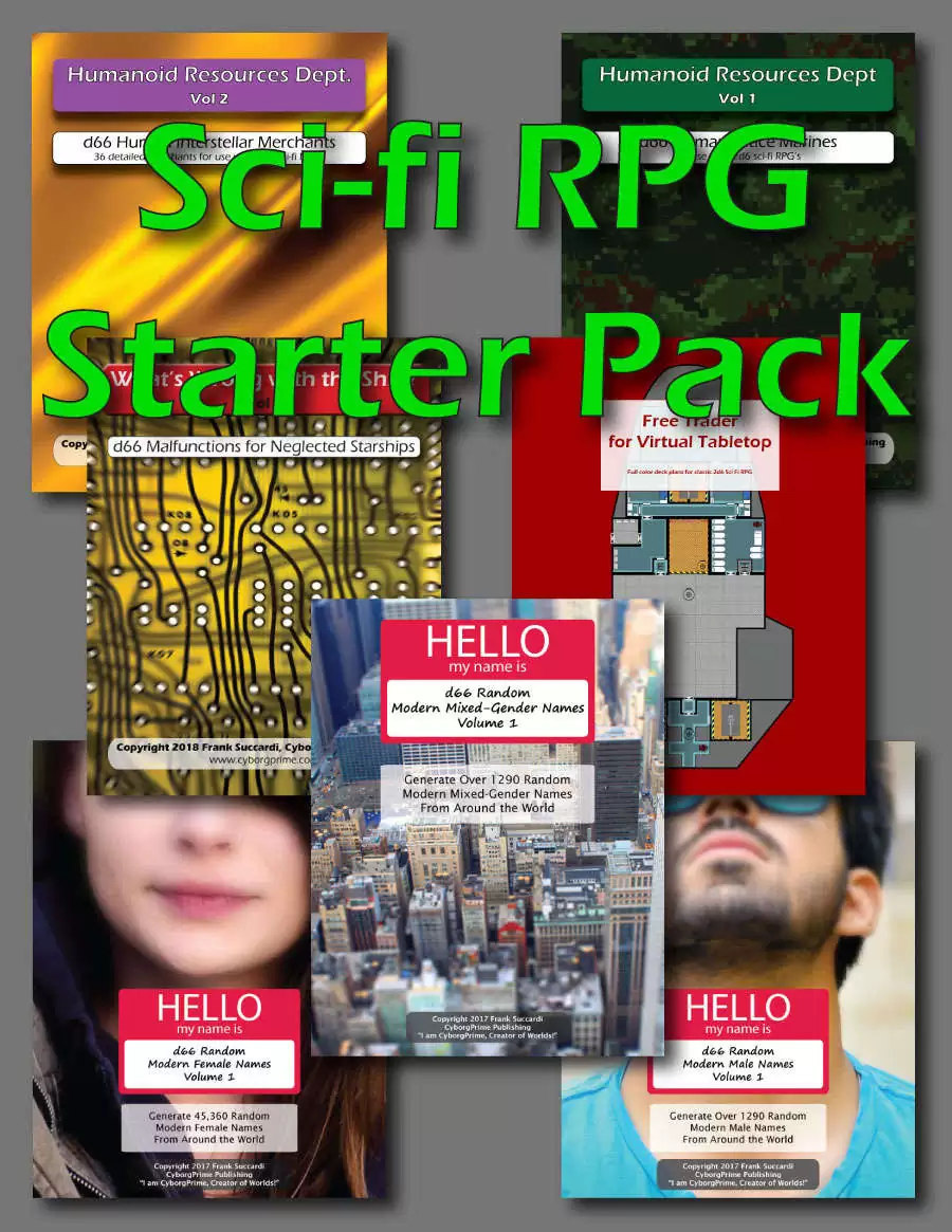 Sci-Fi RPG Starter Pack [BUNDLE] - CyborgPrime Publishing | DriveThruRPG