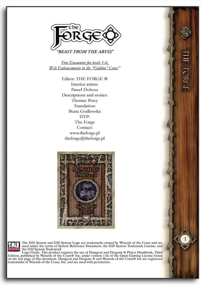 Beast from the abyss - The Forge Studios | Gaming Aids | FREE Stuff ...