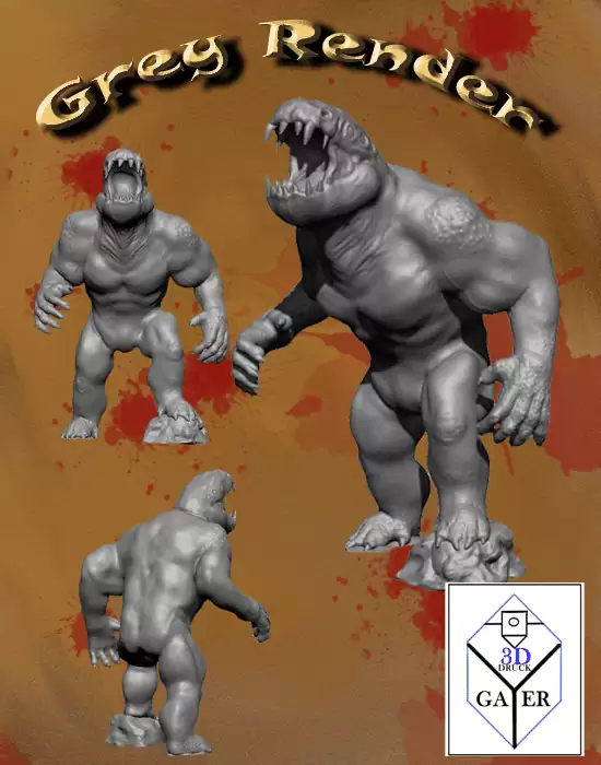 Grey Render - 3D-Druck-Gayer | DriveThruRPG