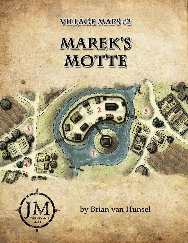 Journeyman Maps - Marek's Motte Village - Journeyman Maps | DriveThruRPG