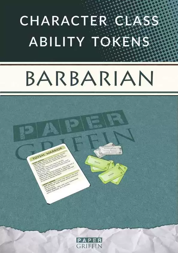 Class Ability Token Set: Barbarian - Paper Griffin | DriveThruRPG