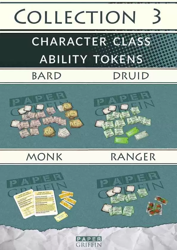 Class Ability Token Set: Collection 3 - Paper Griffin | DriveThruRPG