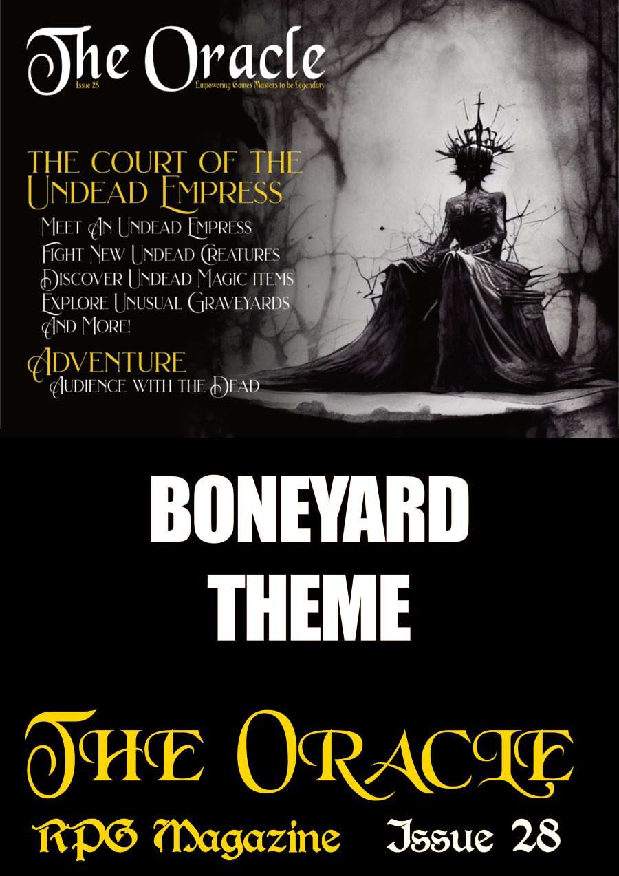 The Oracle Issue 28 - Boneyard - The Grinning Frog | RPG Magazine | DriveThruRPG