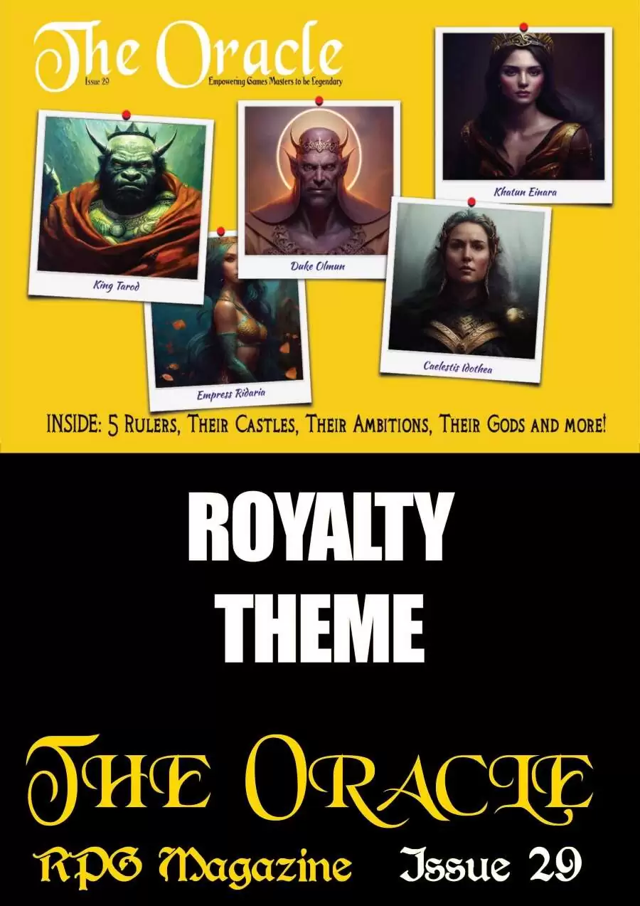 The Oracle Issue 29 - Royalty - The Grinning Frog | RPG Magazine | DriveThruRPG