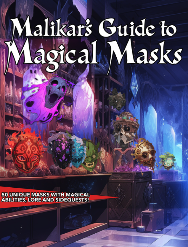 Malikar's Guide To Magical Masks 5E - SideQuests | DriveThruRPG