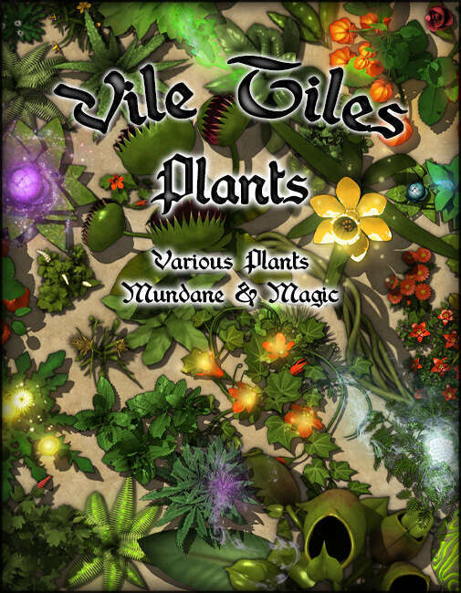 Vile Tiles: Plants - Gabriel Pickard | Map Construction Kits | DriveThruRPG