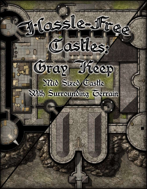Hassle-free Castles: Gray Keep - Gabriel Pickard | Solo Maps | DriveThruRPG