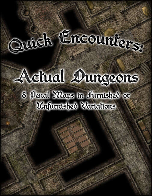 Quick Encounters: Actual Dungeons - Gabriel Pickard | Solo Maps | DriveThruRPG