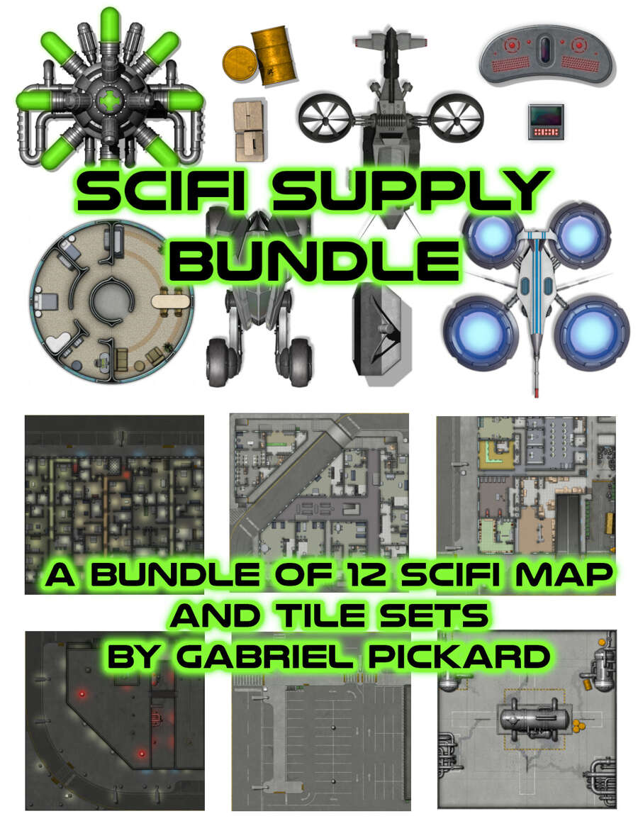 SciFi Supply [BUNDLE] - Gabriel Pickard | Solo Maps | Tokens & Accessories | Science Fiction ...