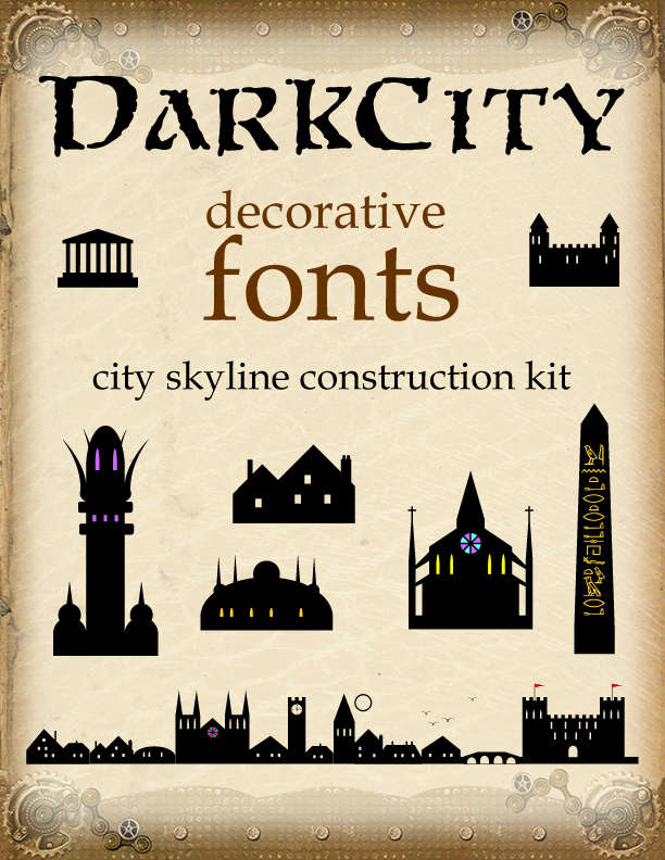 DarkCity decorative font - Wintertree Software | Decorative Fonts | DriveThruRPG