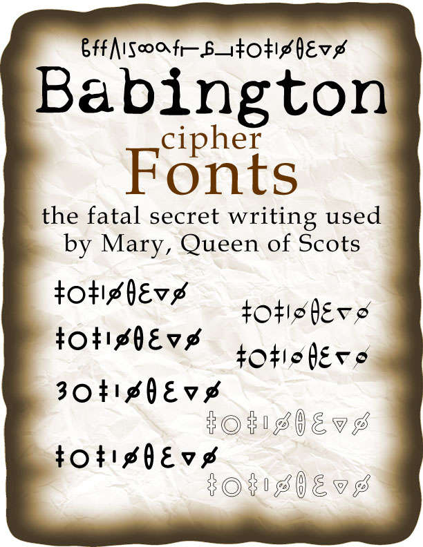 Babington cipher fonts - Wintertree Software | Cipher Fonts | DriveThruRPG