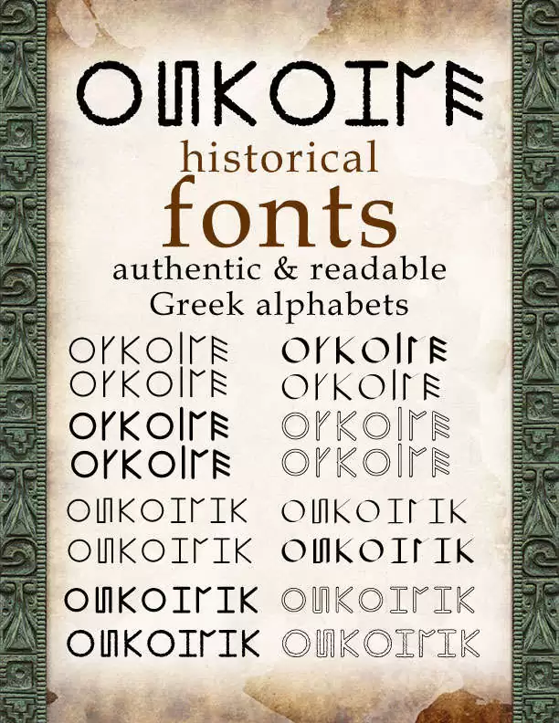 Oukoine historical fonts - Wintertree Software | Historic Fonts | DriveThruRPG