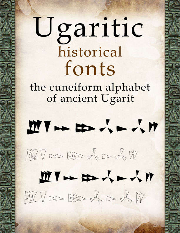 Ugaritic historical font - Wintertree Software | Historic Fonts | DriveThruRPG