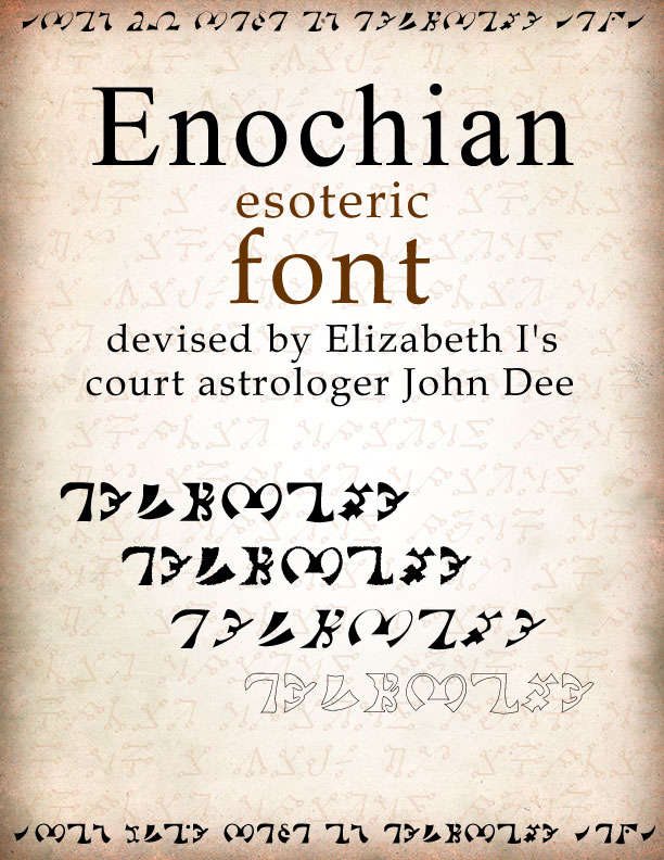 Enochian Font Enochian Font Free Download Font Sonic