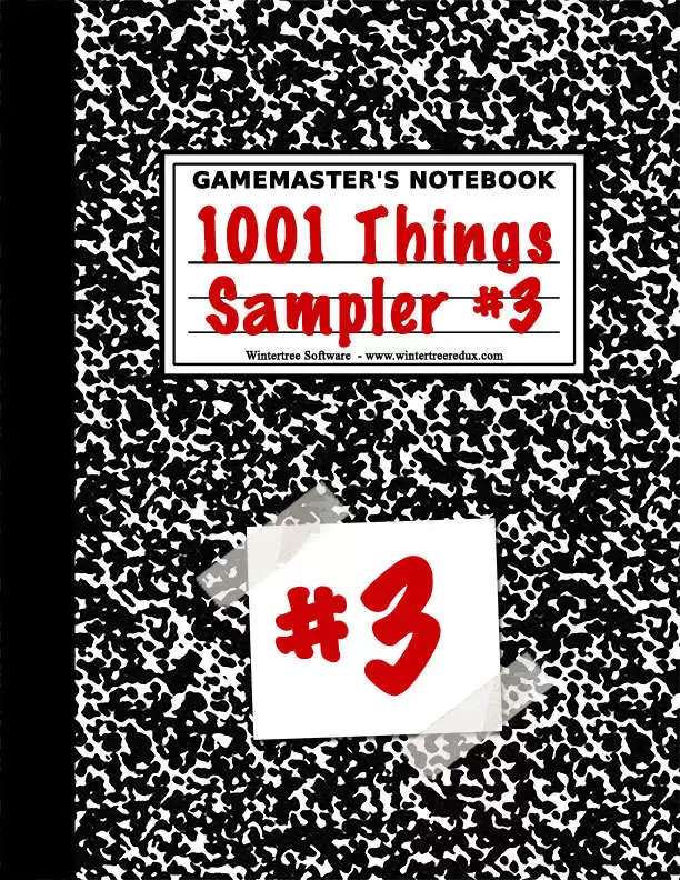 1001 Things Sampler #3 - Wintertree Software | 1001 Things | DriveThruRPG