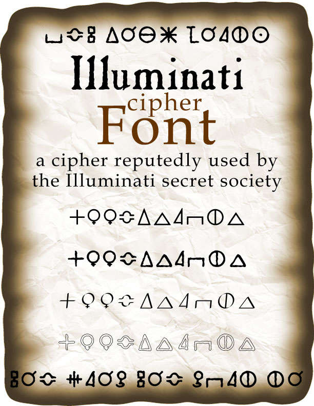 Illuminati cipher font - Wintertree Software | Cipher Fonts | DriveThruRPG