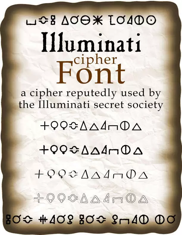 Illuminati cipher font - Wintertree Software | Cipher Fonts | DriveThruRPG