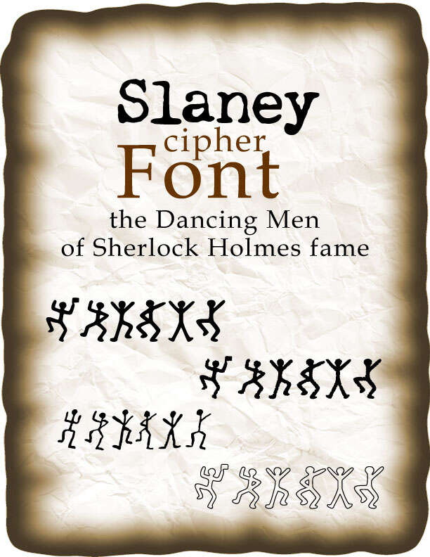 Dancing Men cipher font - Wintertree Software | Cipher Fonts | DriveThruRPG