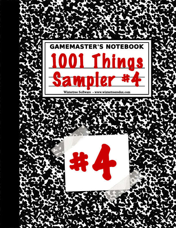 1001 Things Sampler #4 - Wintertree Software | 1001 Things | DriveThruRPG