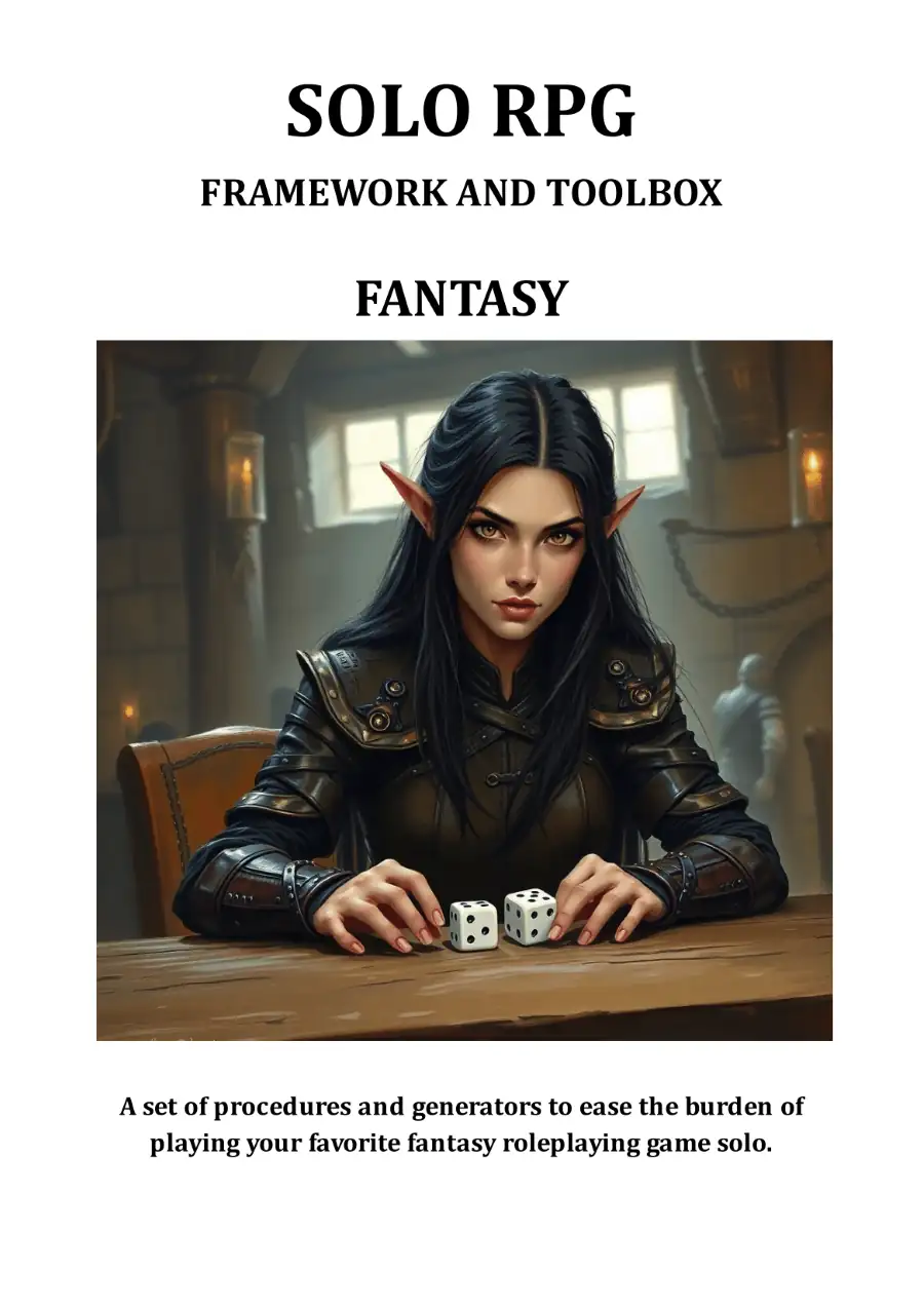 SOLO RPG Framework and Toolbox - FANTASY - Late Night Typing | DriveThruRPG