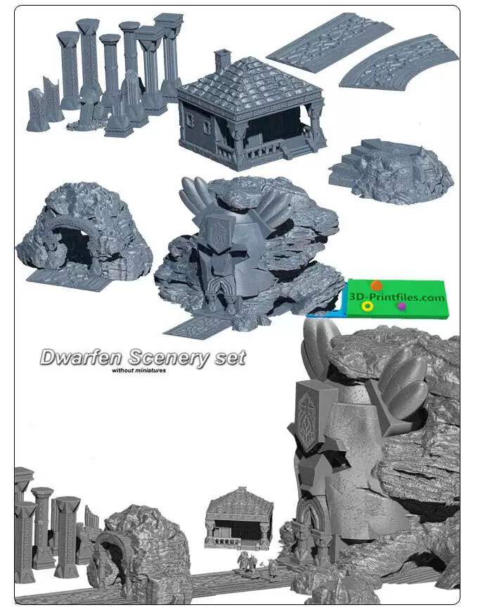 Dwarfen Scenery SET (STL Files) - ESLO | DriveThruRPG
