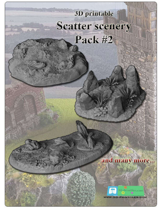 Scatter scenery pack 2 for 3d printing (STL File) - ESLO | DriveThruRPG