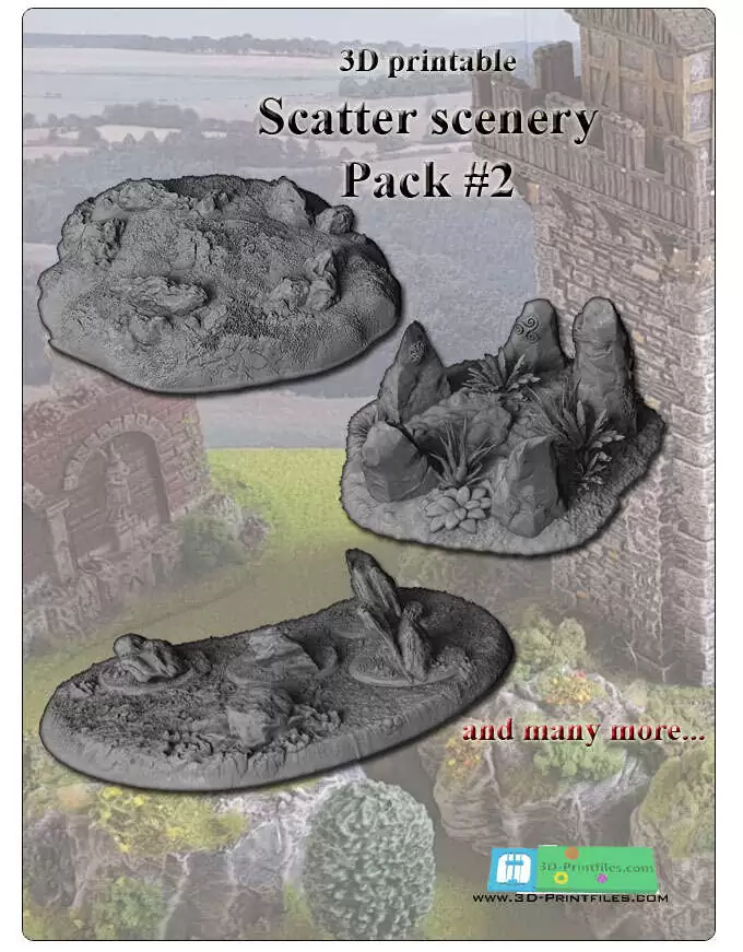Scatter scenery pack 2 for 3d printing (STL File) - ESLO | DriveThruRPG
