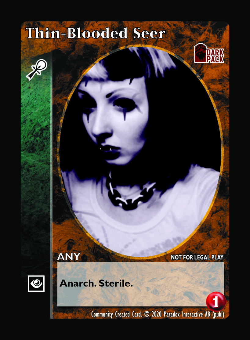 Thin-blooded Seer - Custom Card - Black Chantry Productions | VTES ...