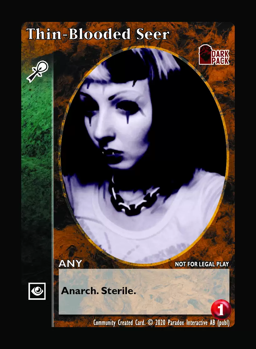 Thin-blooded Seer - Custom Card - Black Chantry Productions | VTES ...