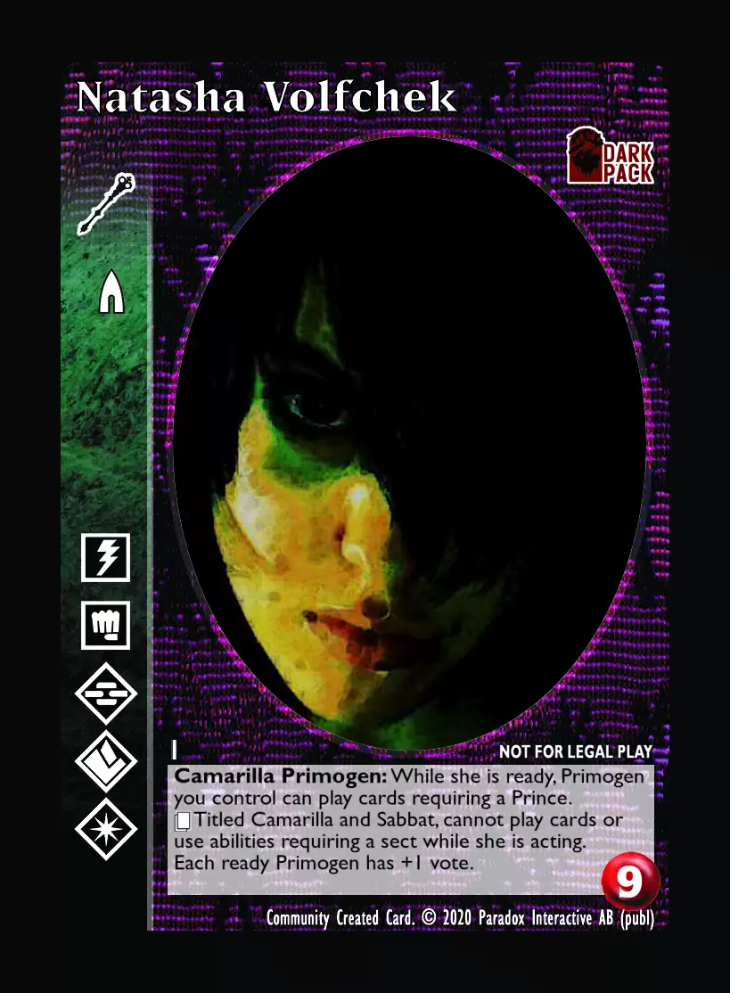 Natasha Volfchek - Custom Card - Black Chantry Productions | VTES ...