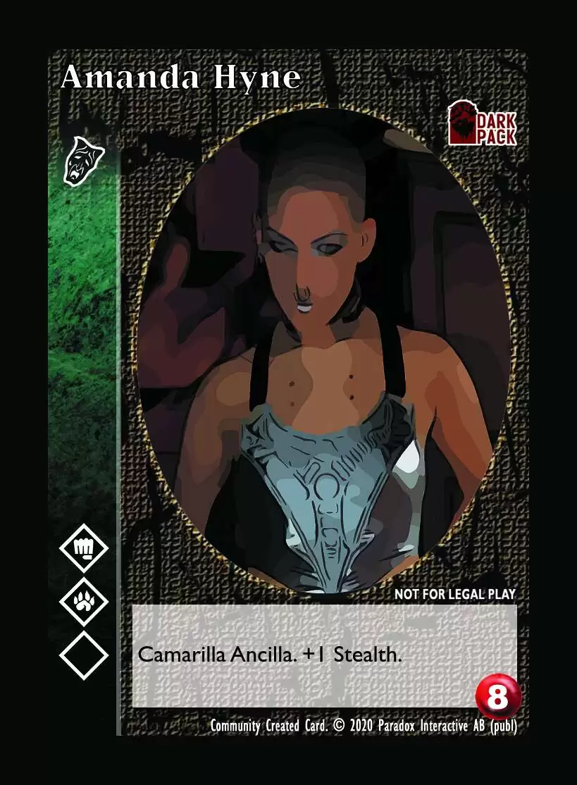 Amanda Hyne - Custom Card - Black Chantry Productions | VTES Community ...