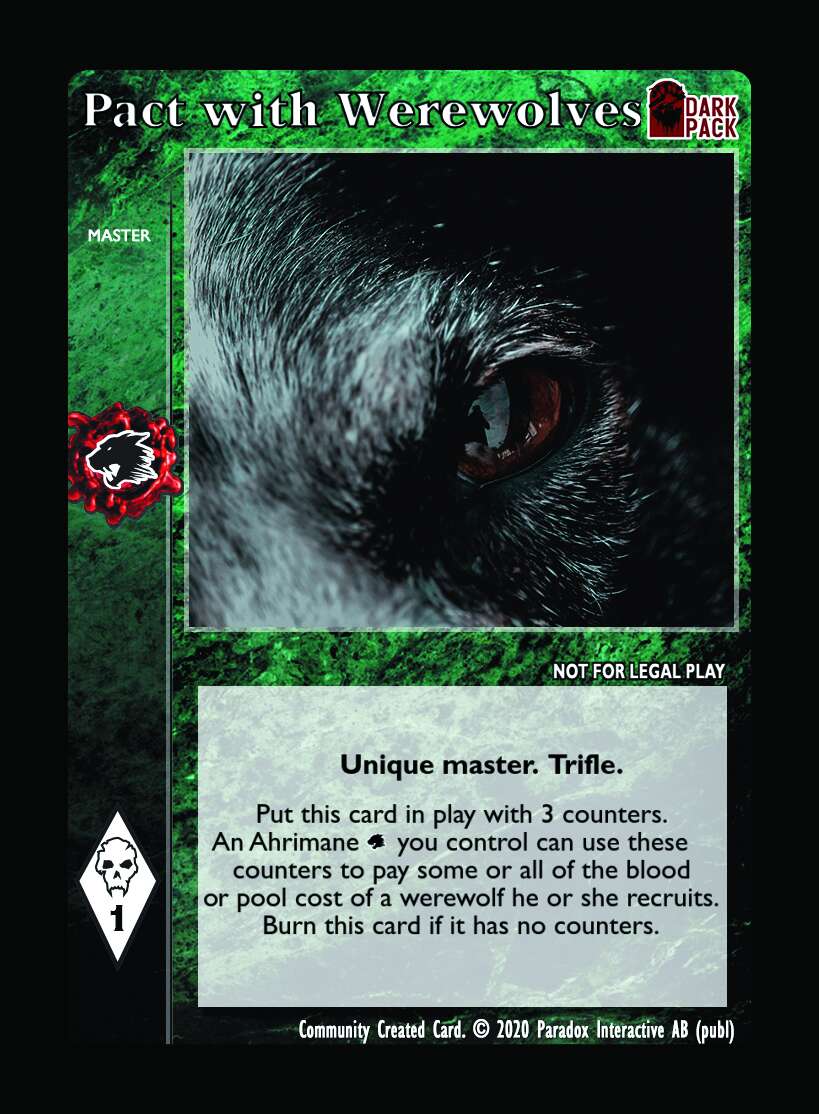 Pact With Werewolves - Custom Card - Black Chantry Productions | VTES ...